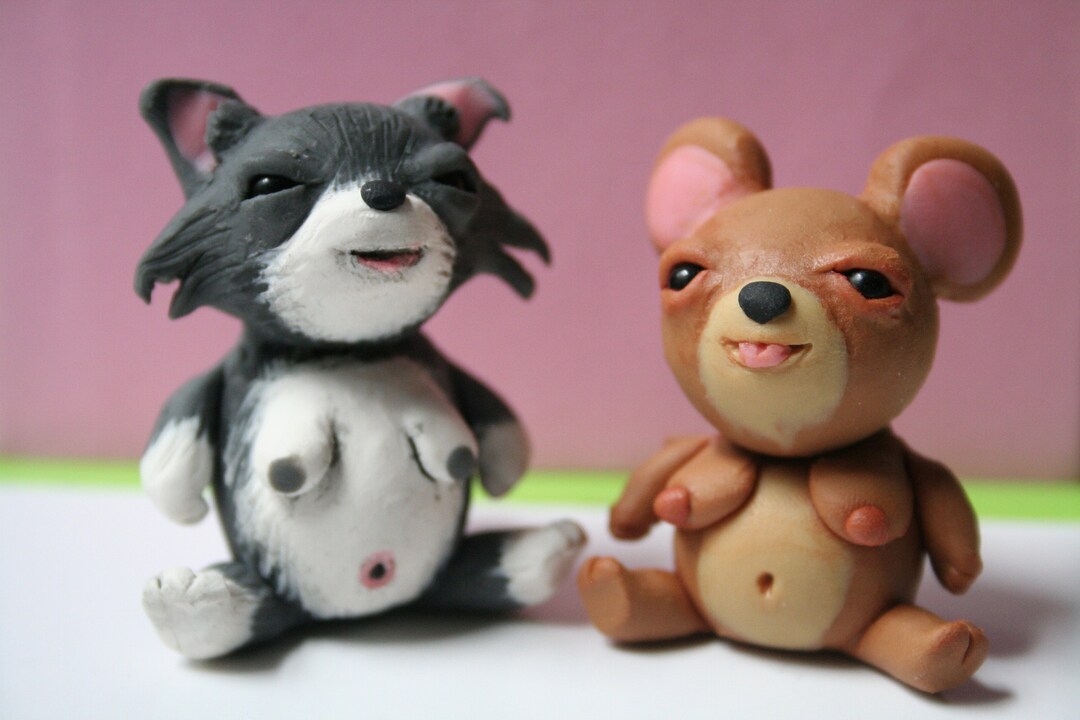 Tom Jerry Miniature Clay Sculptures / 90s Cartoon Gift / Creepy Bizarre ...