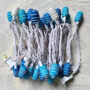 Handmade Ocean Blue Cocoon String Lights for Party and Decoration ...