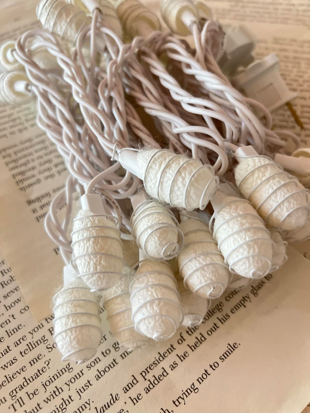 White Cocoon String Lights for Party and Decoration, Fairy Lights ( 35 ...