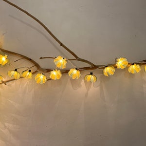 Yellow Lotus With Leaf String Lights for Patio , Wedding , Party and ...