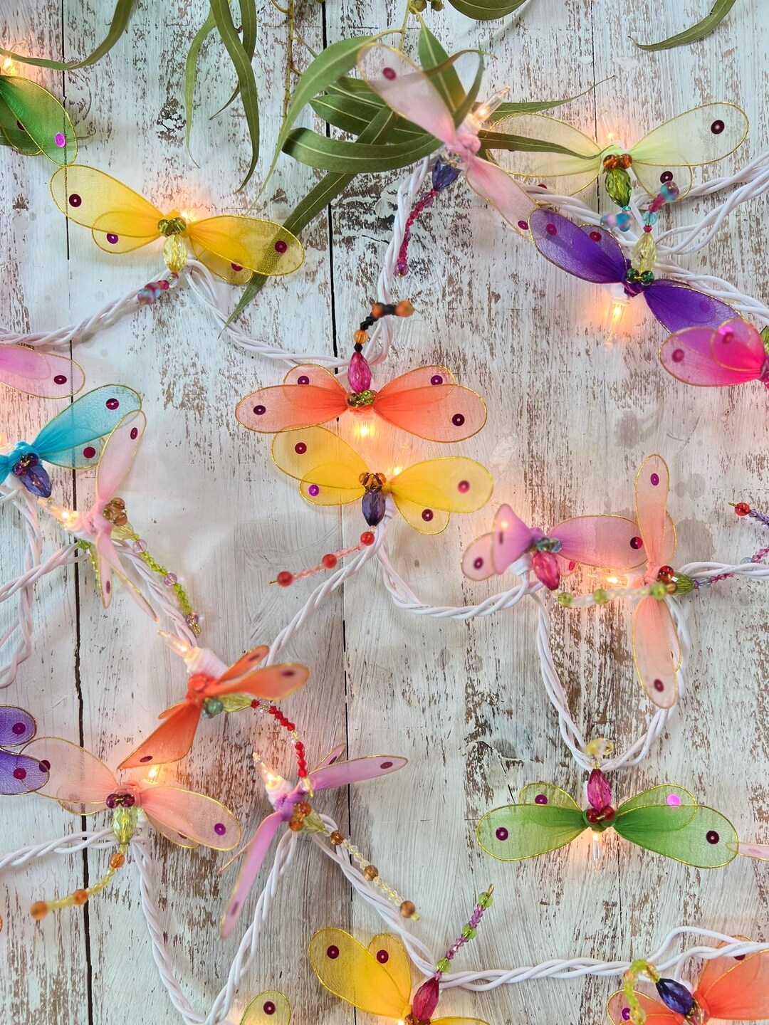 Colourful Dragonfly String Lights for Party and Decoration, Fairy ...