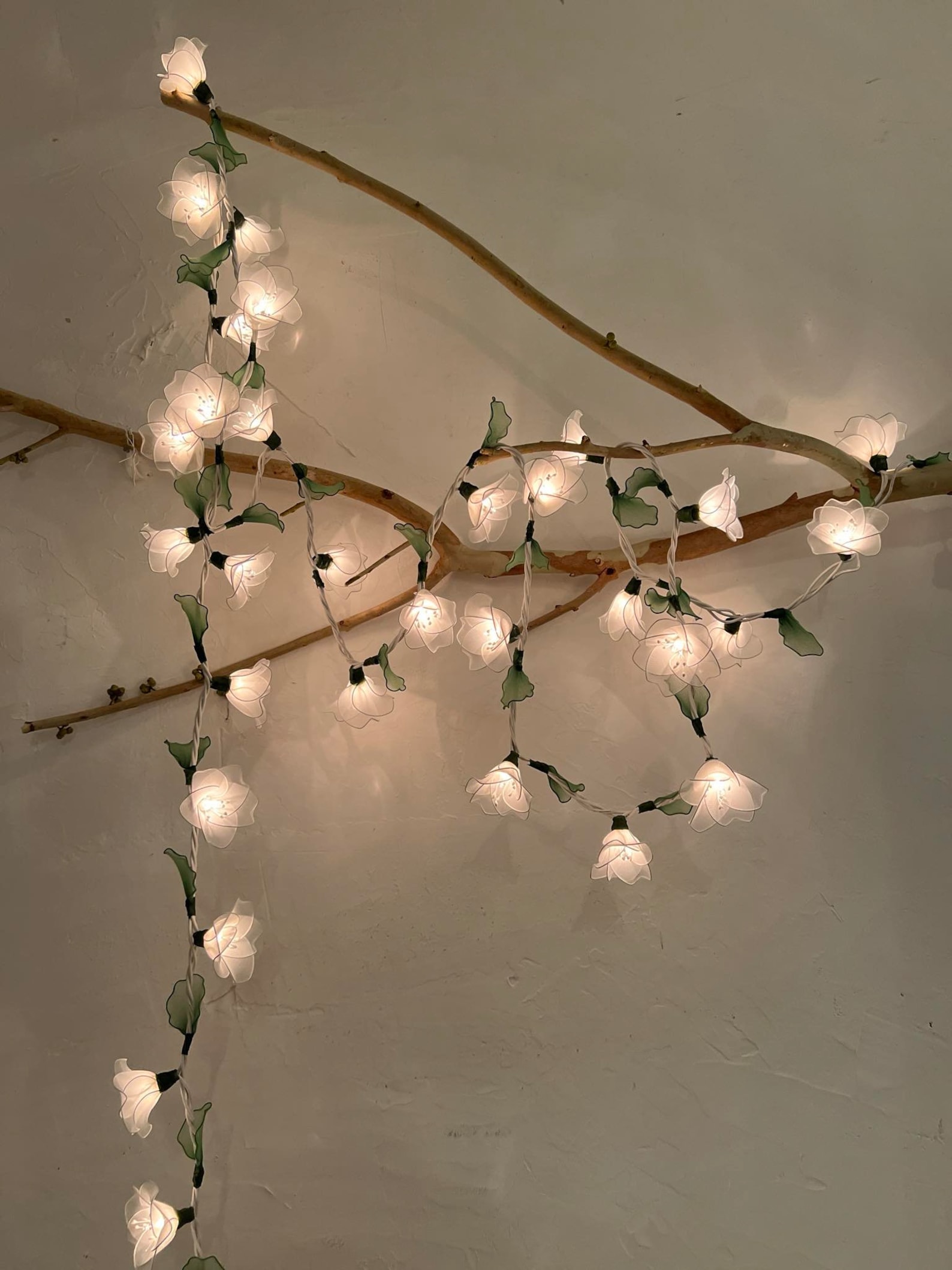 White Himalayas Handmade Flower String Lights Party Decoration: 35 Bulb ...