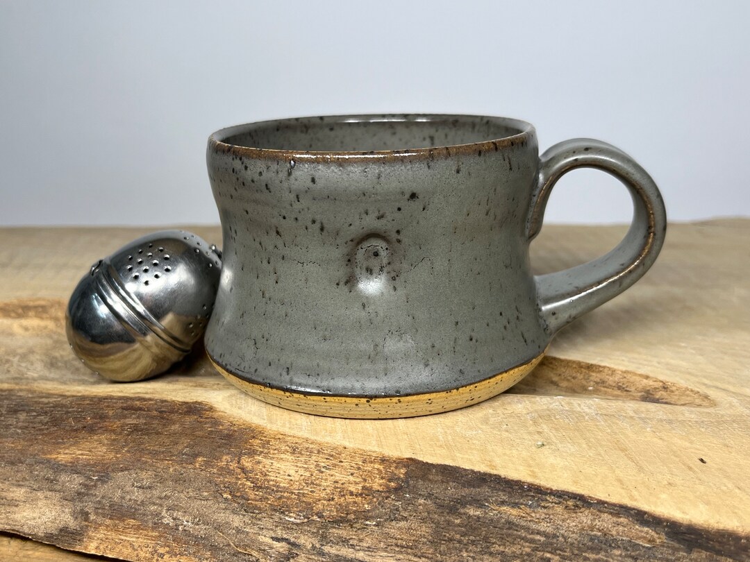 10 Ounce Extra Short Handmade Mug in ‘steel’ - Etsy