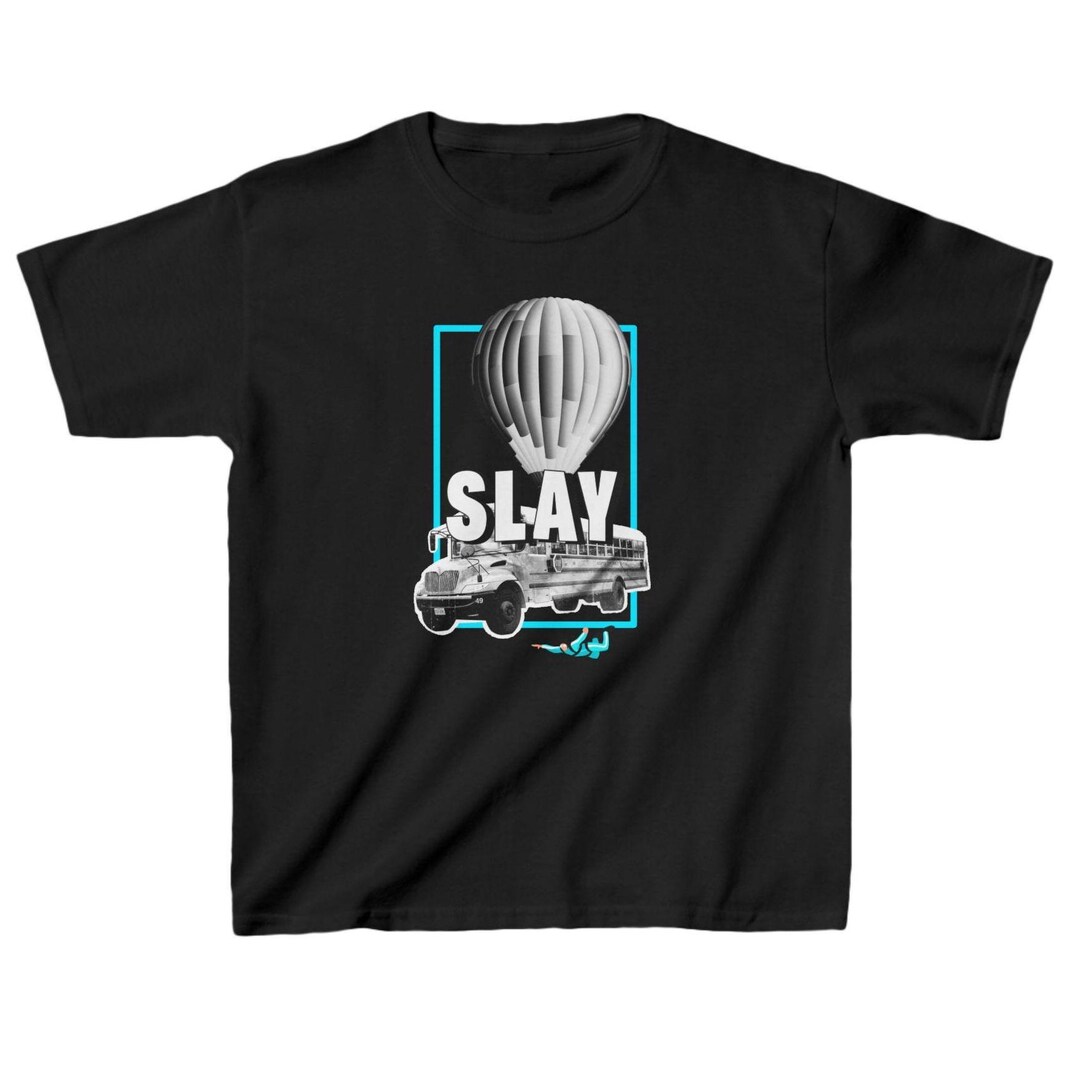 For-nite Video Game SLAY Fort Bus Kids Gaming Shirt Kids Heavy Cotton ...