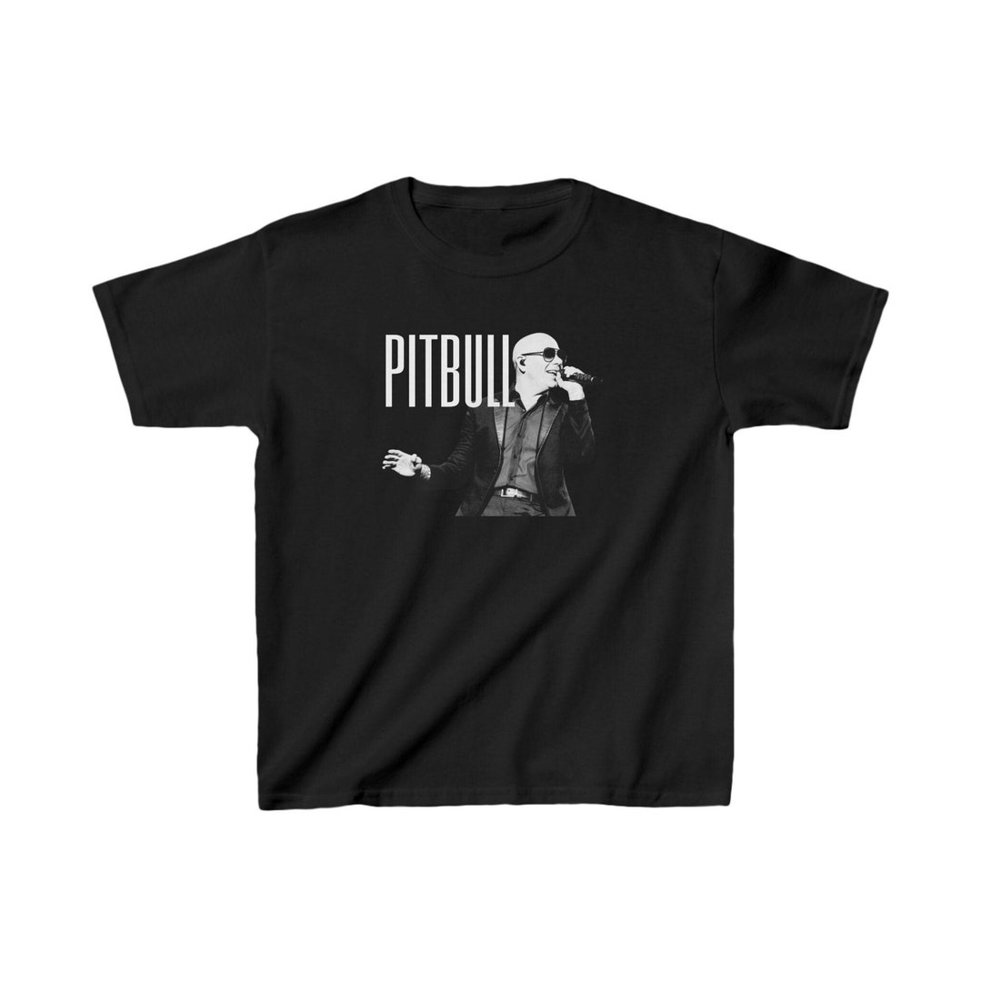 Pitbull Concert Kids Tee, Singing Party Music T-shirt, Children's Heavy ...