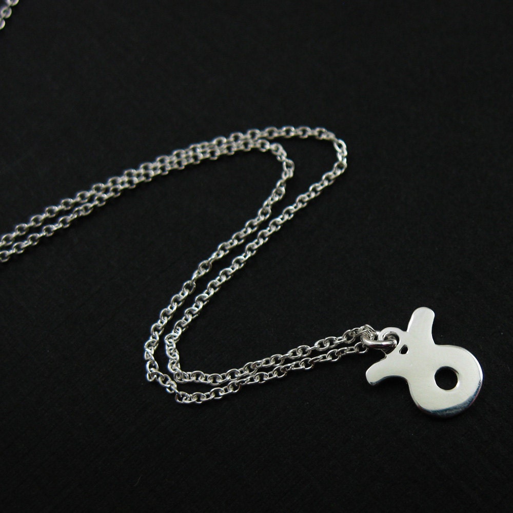 Sterling Silver Taurus Necklace/Zodiac Charm Necklace / Bull | Etsy