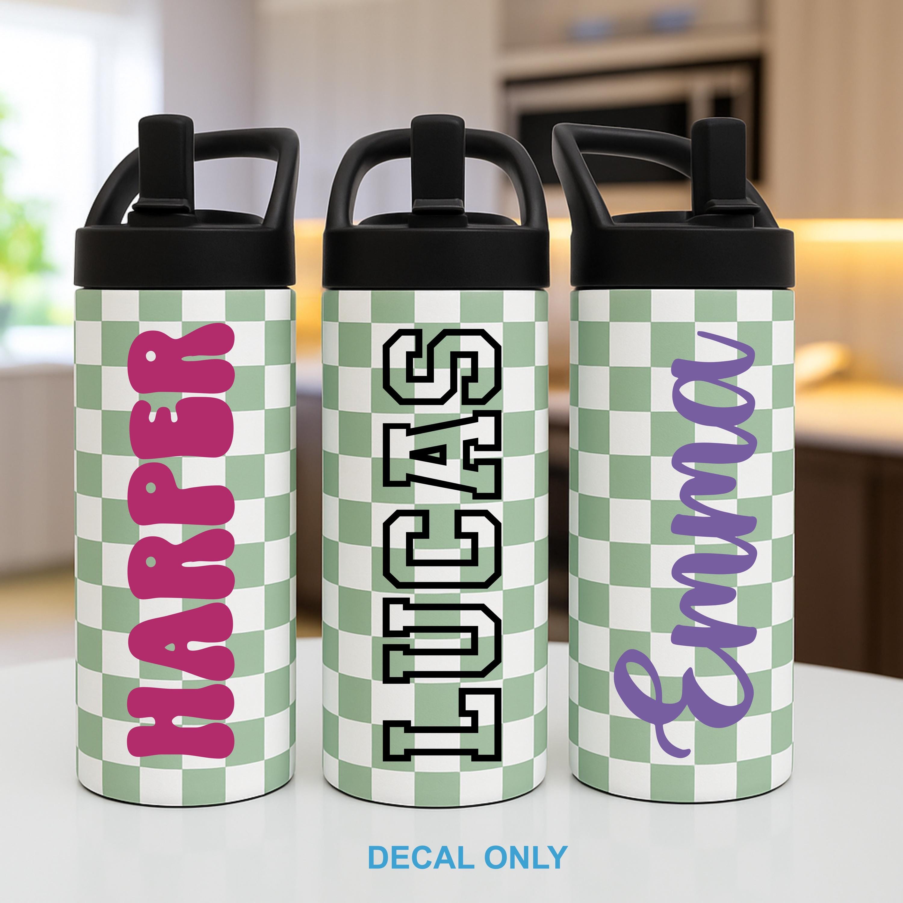Personalized Decal Sticker for Kids Water Bottle School Label Sticker ...
