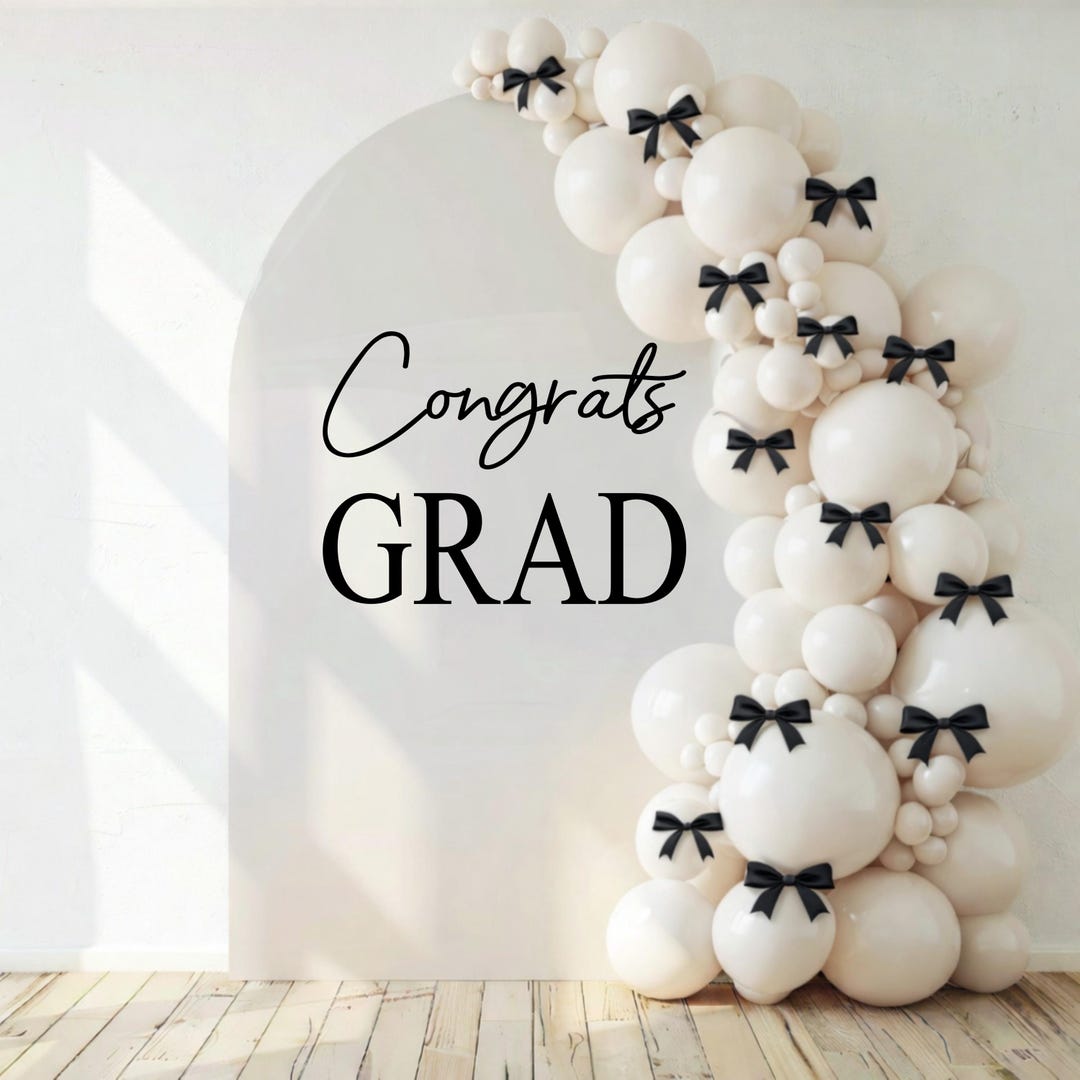 Graduation Backdrop Decal Party Decoration Photo Background Vinyl ...