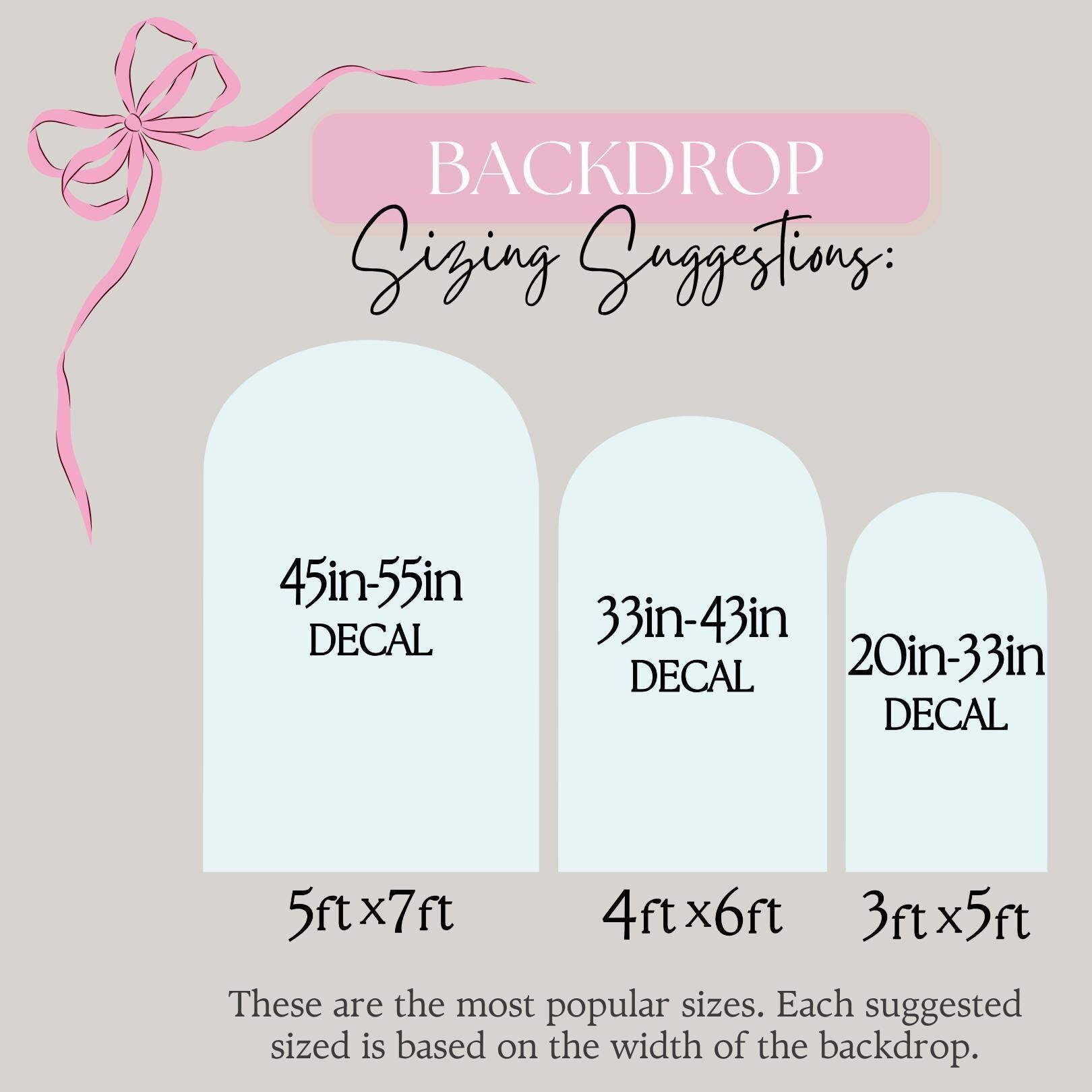 Vinyl Backdrop Decal Sticker Party Wedding Decoration Photo Booth ...
