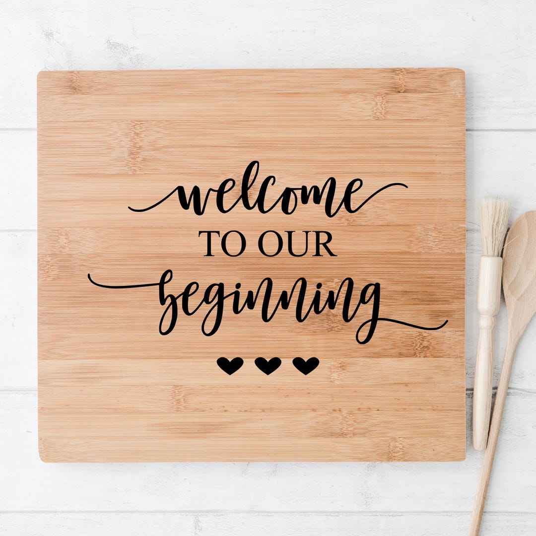 Welcome to Our Beginning - Noodle Board Decal - Charcuterie Board ...