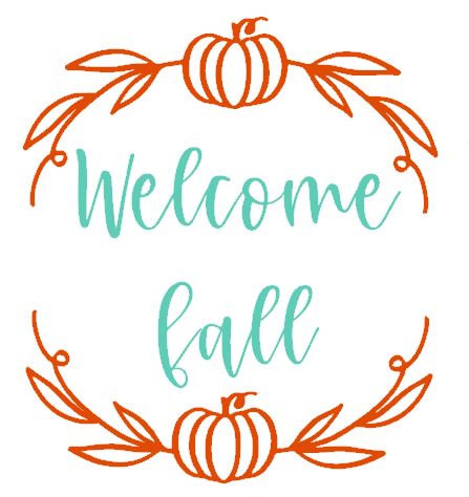 Fall Vinyl Decal Fall Sayings Fall Vinyl Decals Welcome | Etsy