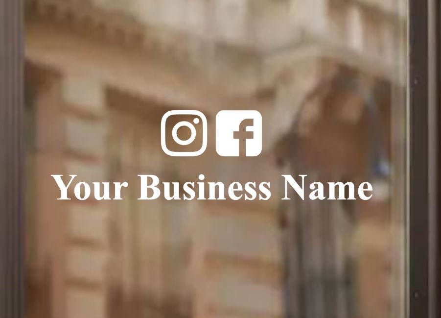 Business Name Decal for Storefront Window vinyl Decal | Etsy