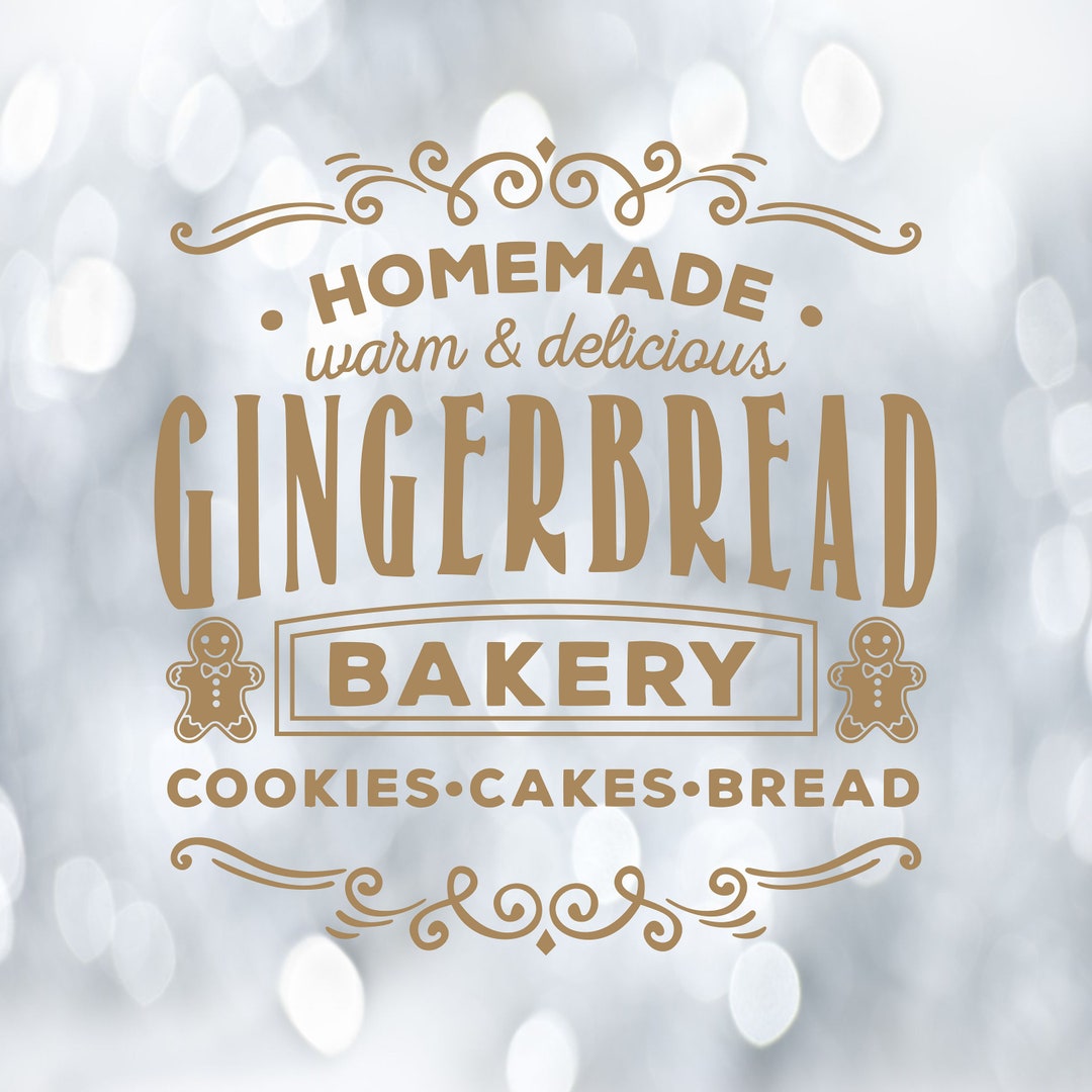 Gingerbread Man Decal Homemade Gingerbread Decal Gingerbread Bakery ...