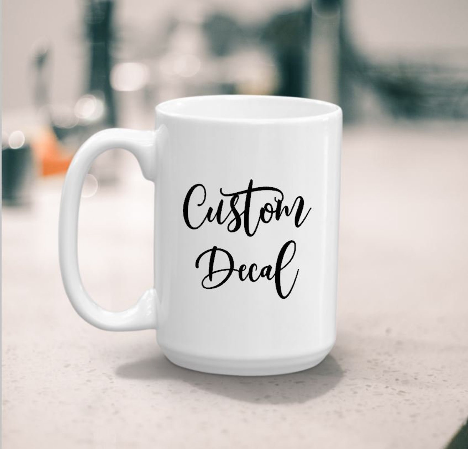 Custom Coffee Mug Decal Vinyl Decal Sticker Ceramic Mug - Etsy