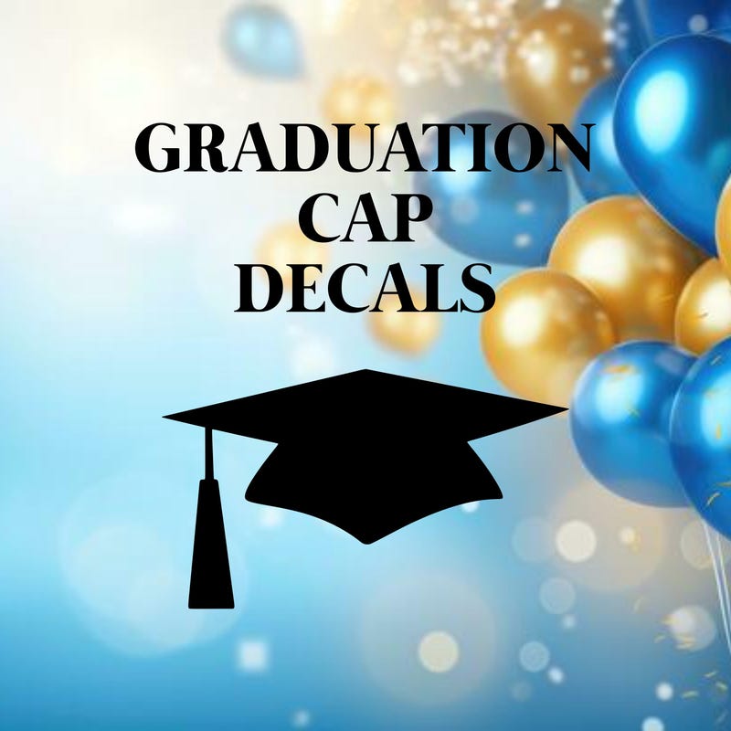 Graduation Cap Decal - Etsy