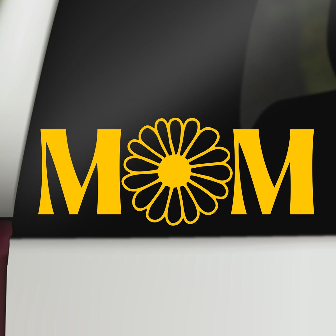 Mom Daisy Decal - Vinyl Decal Sticker - Mom Flower Car Sticker - Cute ...