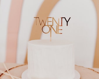 Twenty One Birthday Cake Topper - Etsy UK