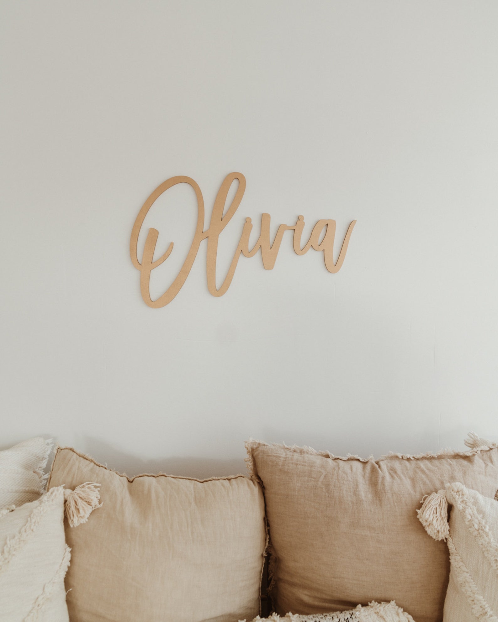 30" Wide Laser Cut Name Sign, Crib Name Sign, Nursery Name Sign, Custom ...