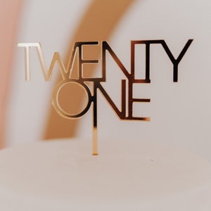 TWENTY ONE Birthday Cake Topper - Etsy
