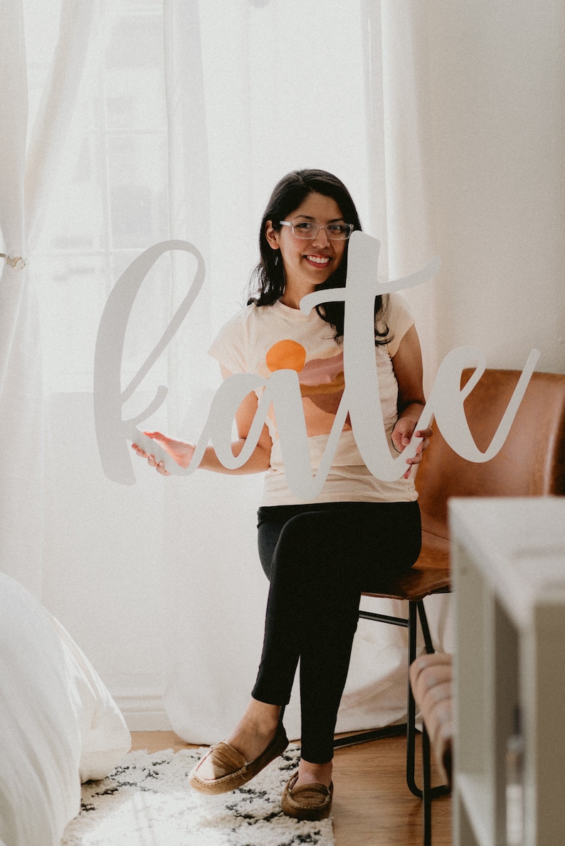 Backdrop Decor Name Sign - Etsy