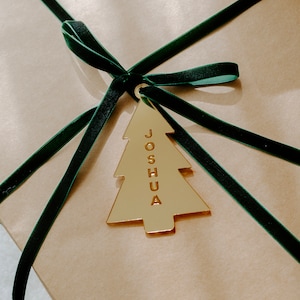 Personalized Holiday Tree Tag, Holiday Stocking Tag, Custom Christmas ...