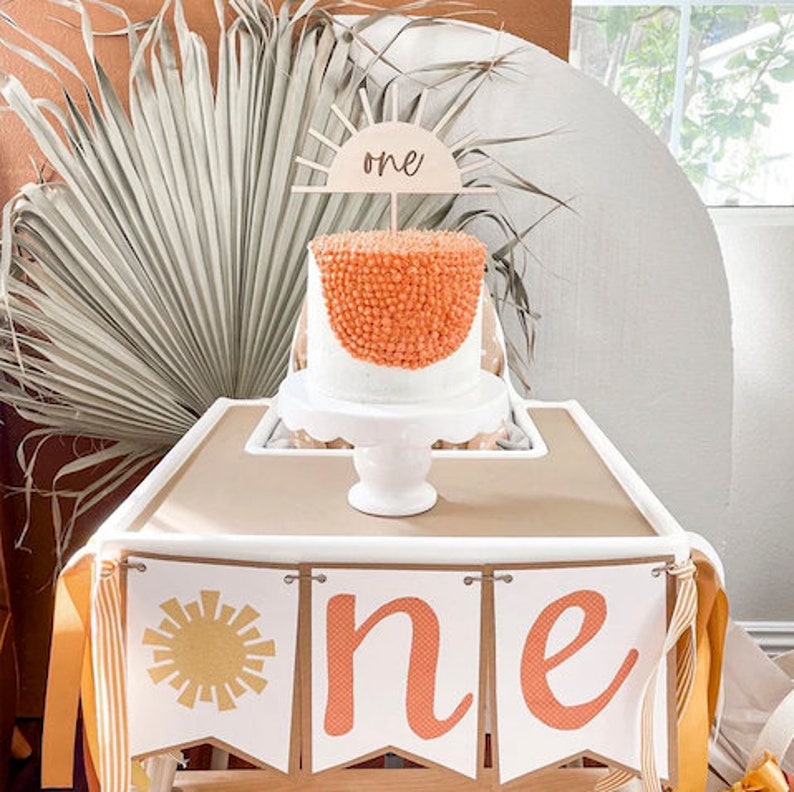 One Sun Cake Topper, First Birthday Cake Topper, Sun Themed Birthday ...