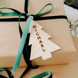 Christmas Tree Name Tag, Christmas Name Tag, Stocking Name Tag ...