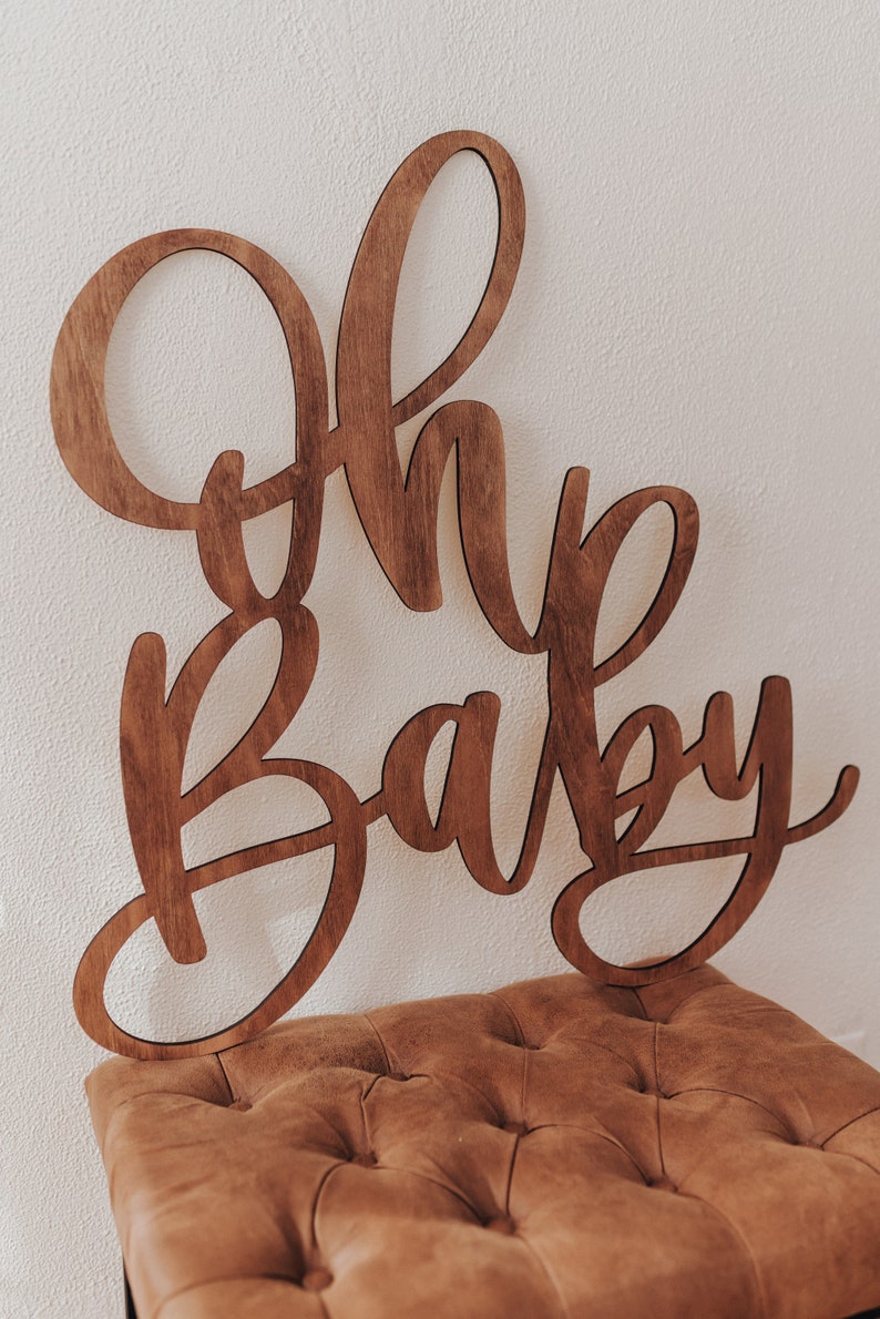 Oh Baby Sign, Oh Baby Backdrop, Oh Baby Wood Sign, Baby Shower Sign ...