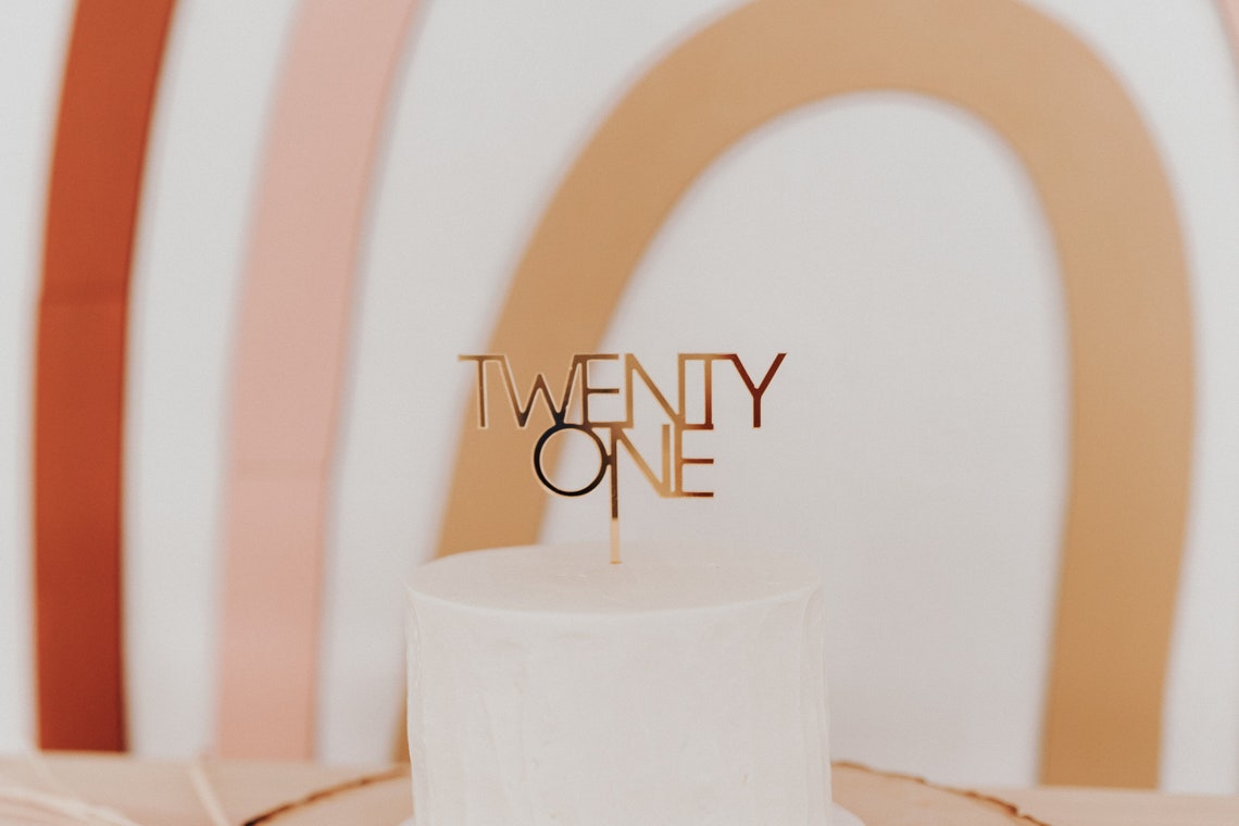 TWENTY ONE Birthday Cake Topper - Etsy