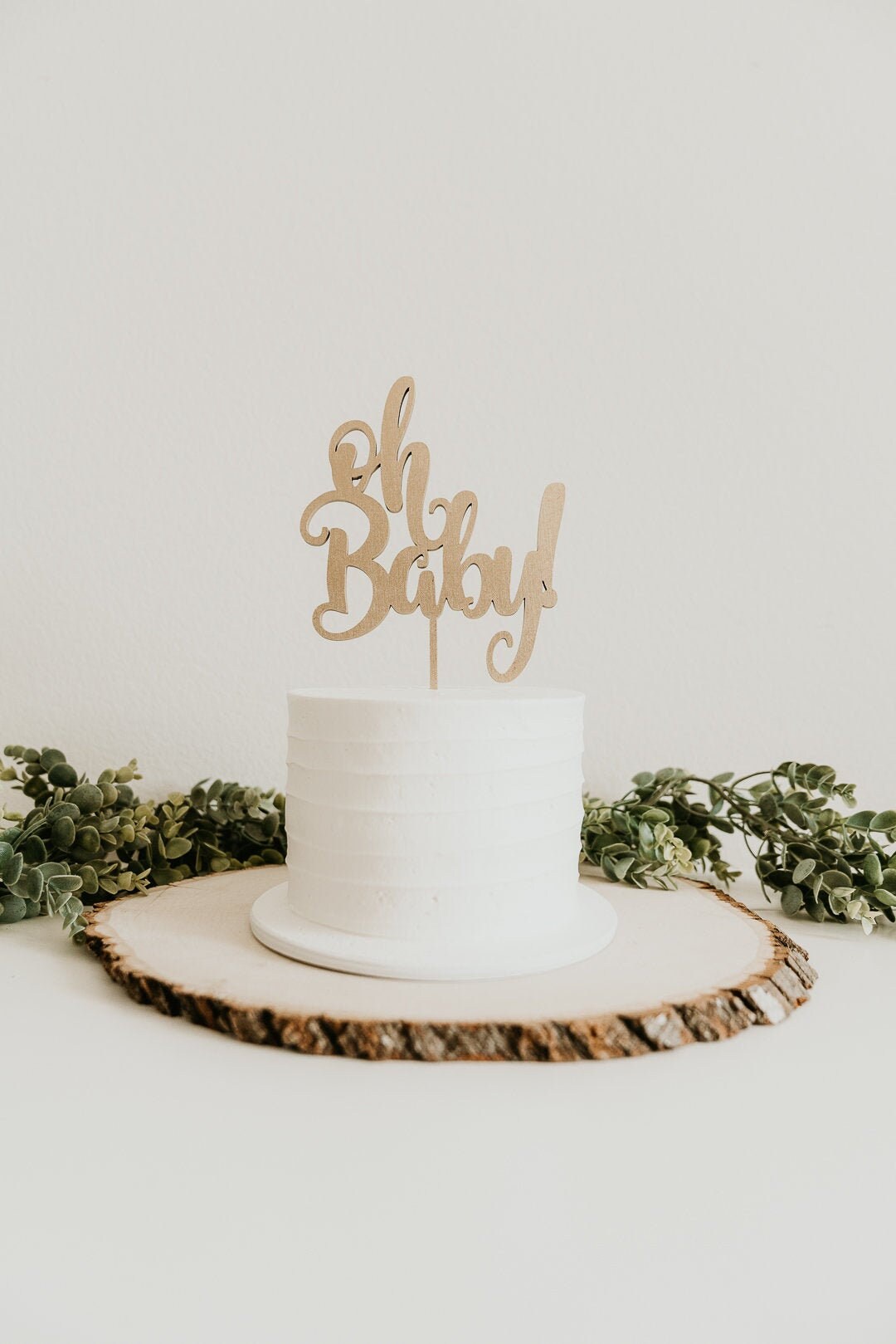 Oh Baby Cake Topper, Baby Shower Topper, Baby Cake Topper, Wooden Cake ...