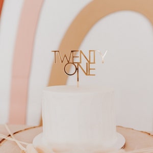 TWENTY ONE Birthday Cake Topper - Etsy