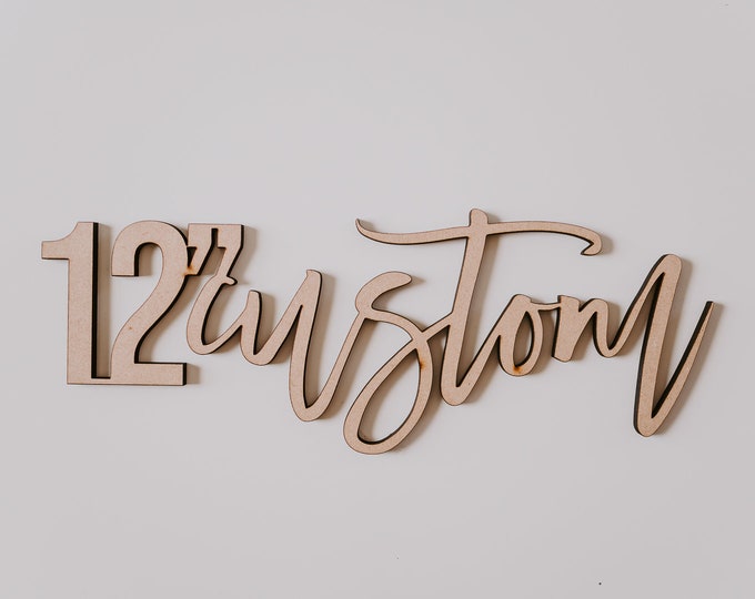 12" Wide Laser Cut Name Sign / Custom Script Name / Gifts for Brides ...
