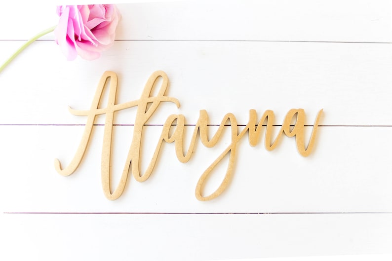 12 Wide Laser Cut Name Sign / Custom Script Name / Gifts - Etsy