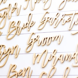 6" Wide Laser Cut Name Sign / Custom Script Name / Wedding Reception ...