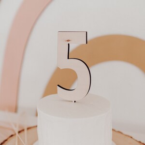 5 Cake Topper - Birthday Cake Topper, Custom Number - Etsy Canada