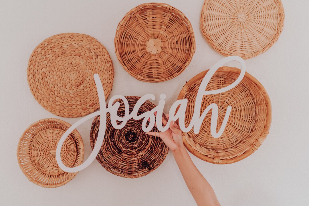 Cursive Wooden Name Sign - Etsy