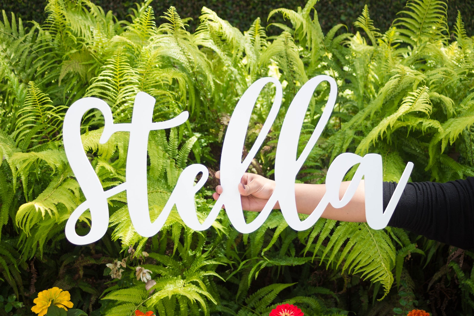 30" Wide Laser Cut Name Sign, Crib Name Sign, Nursery Name Sign, Custom ...