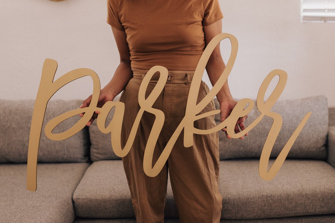 Backdrop Decor Name Sign - Etsy