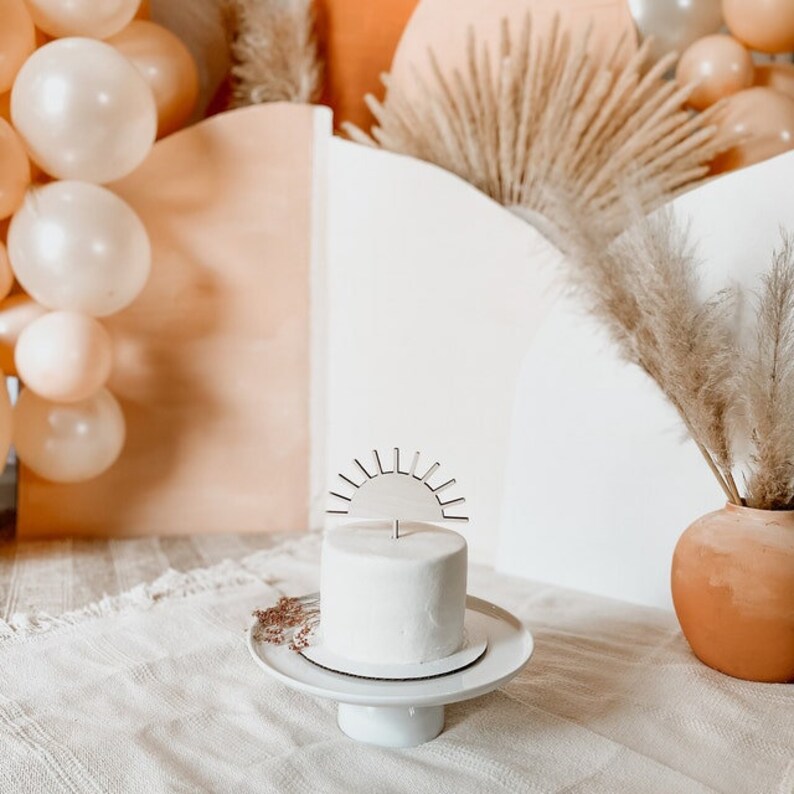 Sun Cake Topper - Etsy