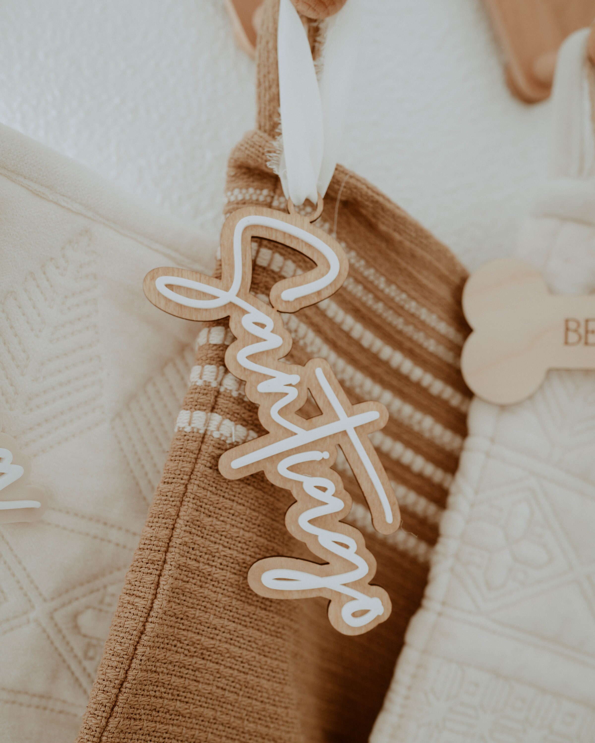 Double Layer Stocking Tags, Custom Name Tags, Stocking Name Tags ...