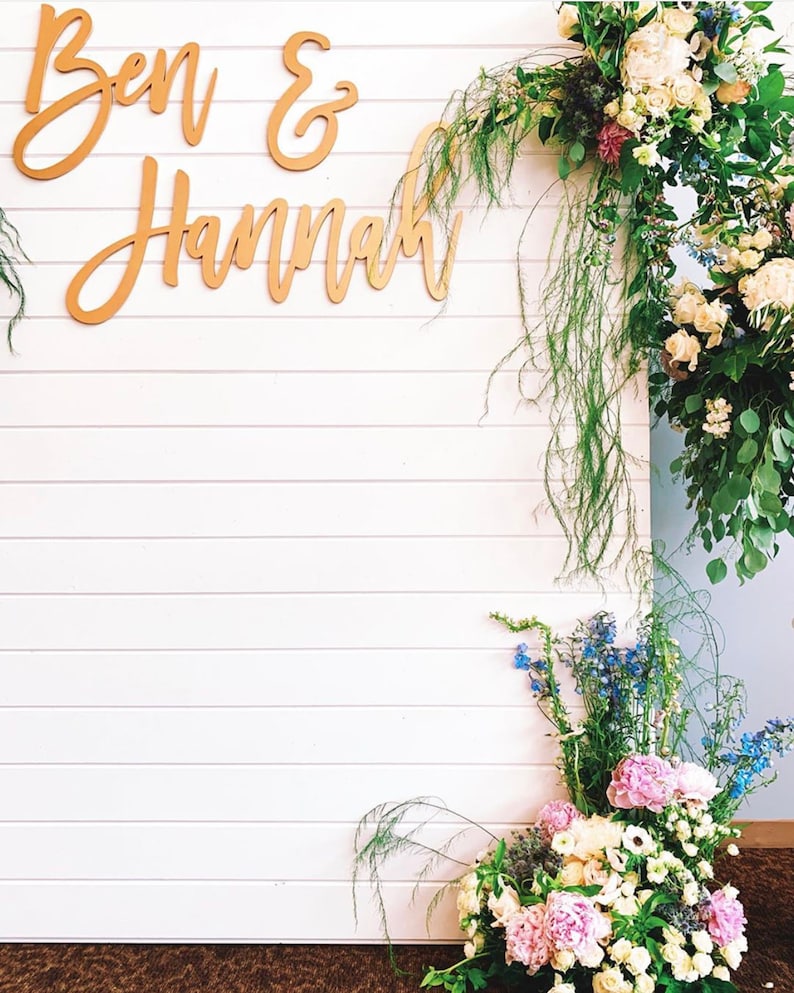 Backdrop Wedding Sign Laser Cut Wedding Sign / Script Name - Etsy