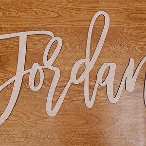 Cursive Wooden Name Sign - Etsy