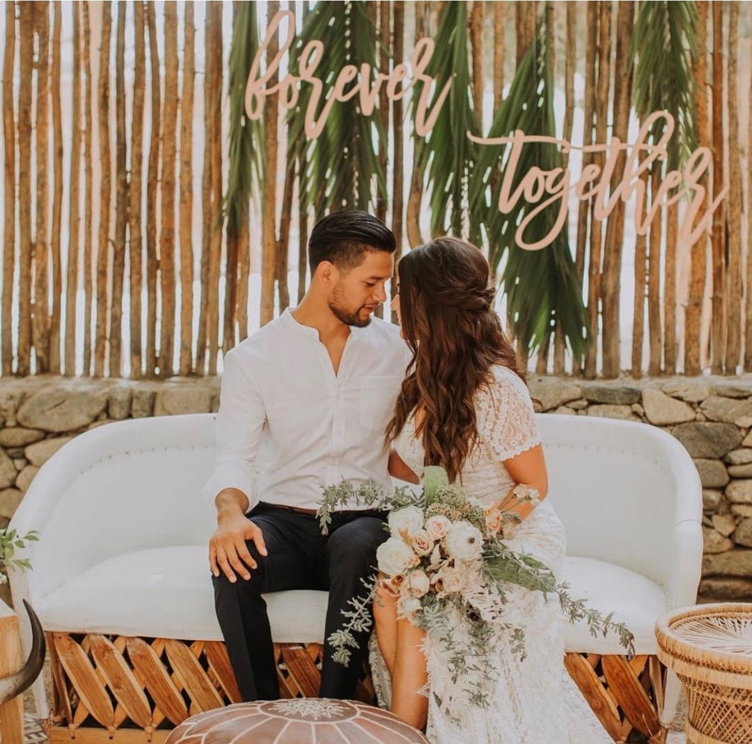 Together Forever - Backdrop Sign / Laser Cut Wedding Sign / Script Name ...