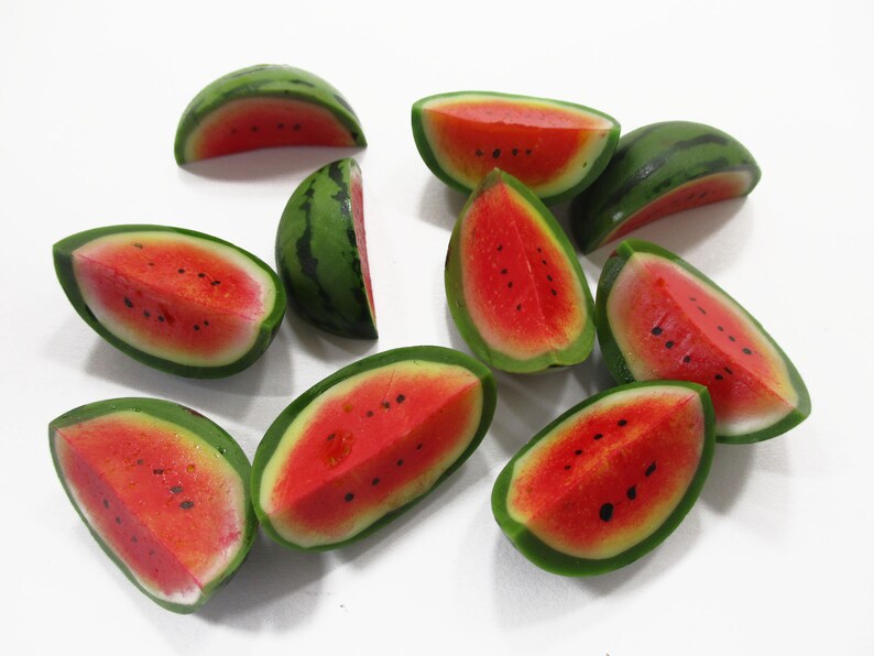 Dollhouse Miniature Food Lot 10 Slice Watermelon Loose Fruit - Etsy