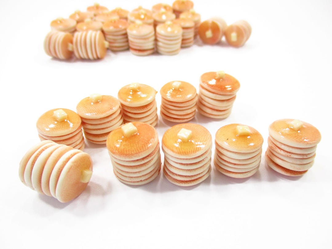 10 Dollhouse Tall Stacked Butter Pancake 1:12 Miniature Food Accessory ...