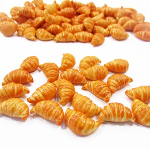 50 Miniature 1:12 Croissant Dollhouse Bread Bakery Breakfast Dollhouse ...