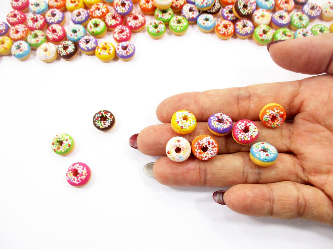 100 Miniature Sprinkle Donut Dollhouse Dessert Doughnut Dollhouse Mini ...