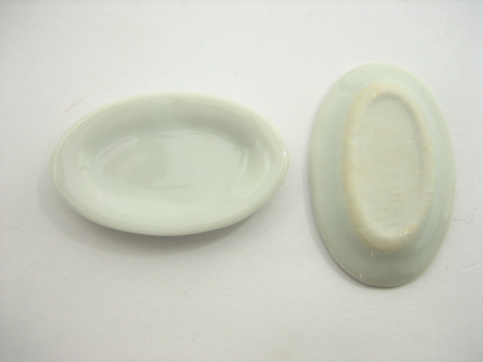 10x30mm Mini White Oval Plate Dish Dollhouse Miniature - Etsy