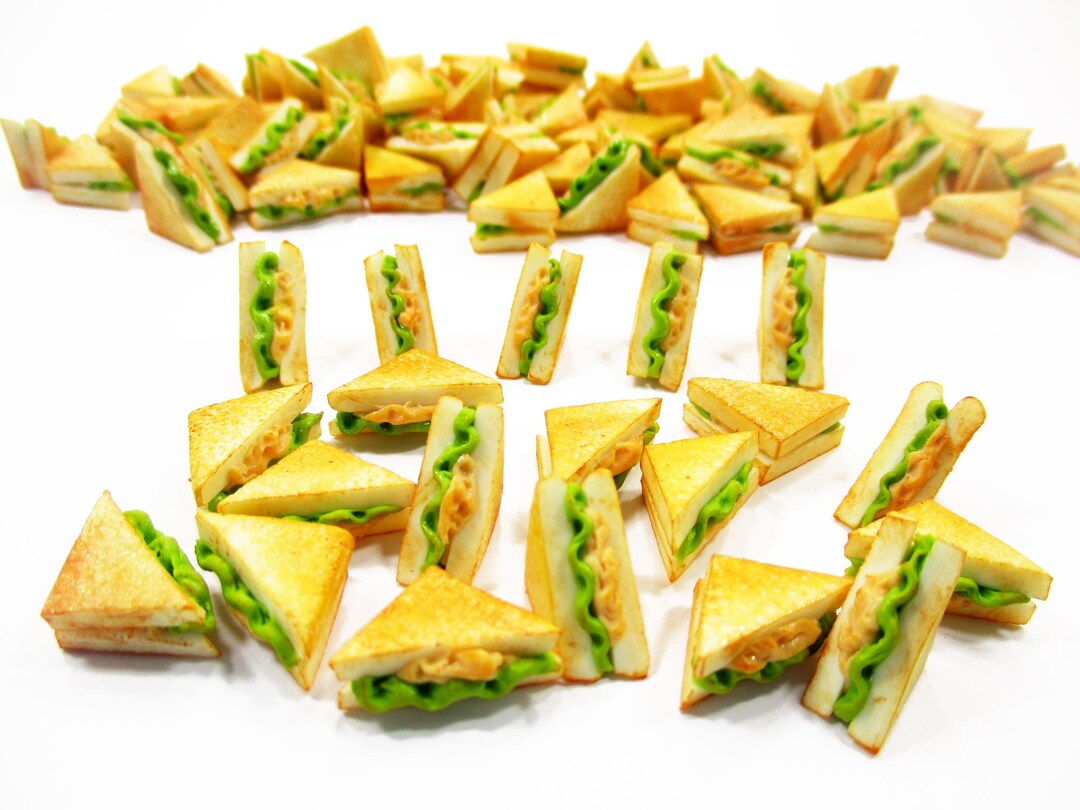 20 Miniature Tuna Toast Sandwich Dollhouse Bread Miniature Bakery ...