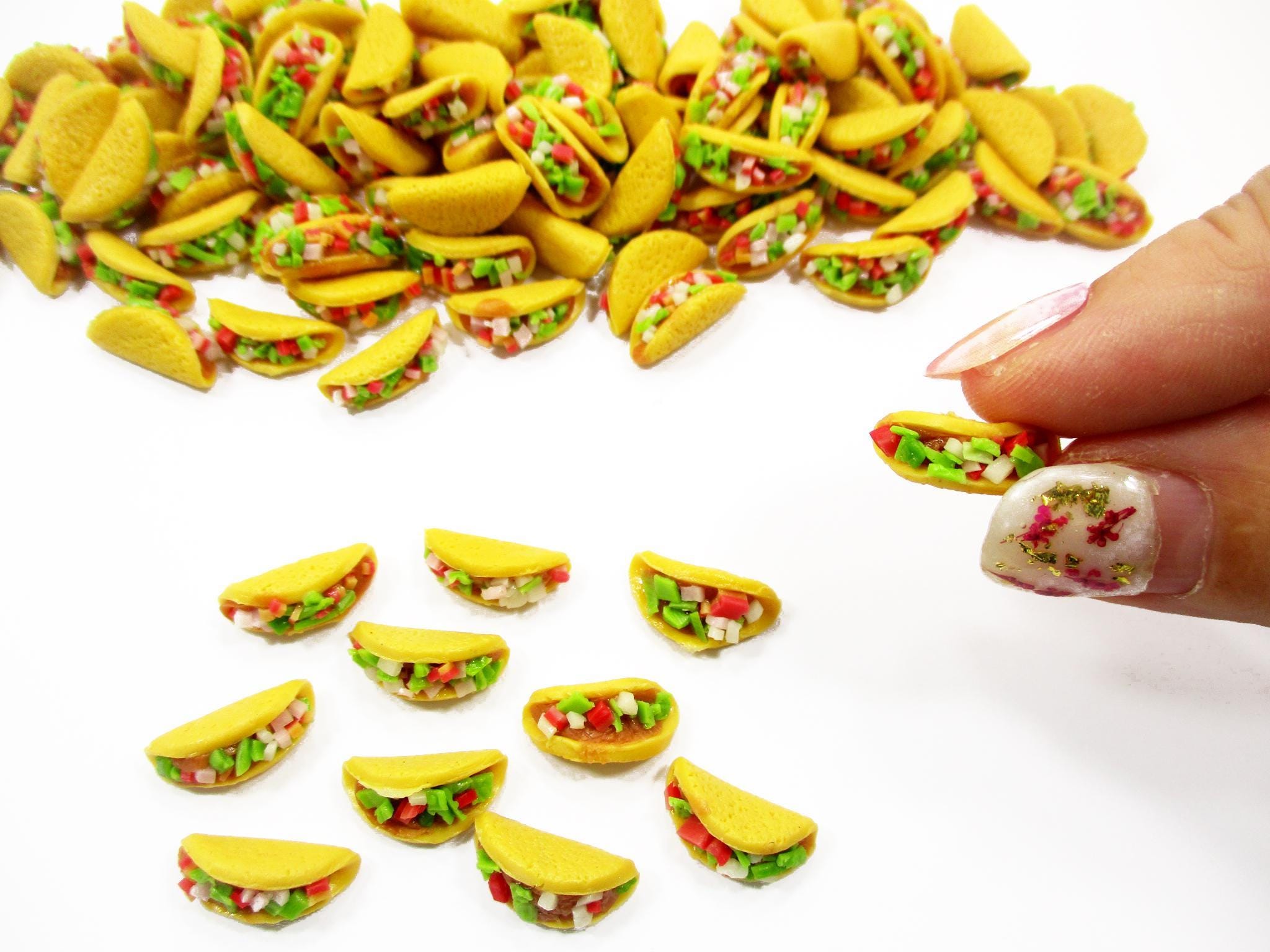 10 1:12 Scale Miniature Taco Beef and Salad Handmade Dollhouse ...